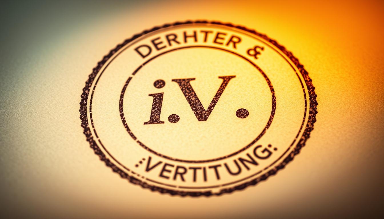 i. V. – Abkürzung in Vertretung erklärt